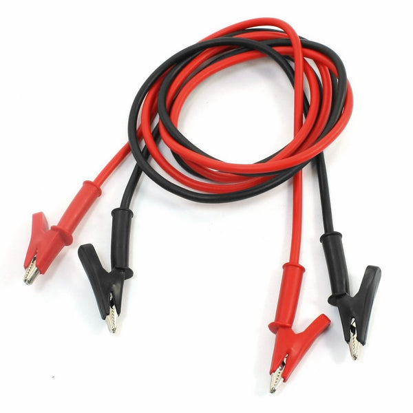 uxcell 1m Long Alligator Clip Electrical Clamp Insulated Test Lead ...