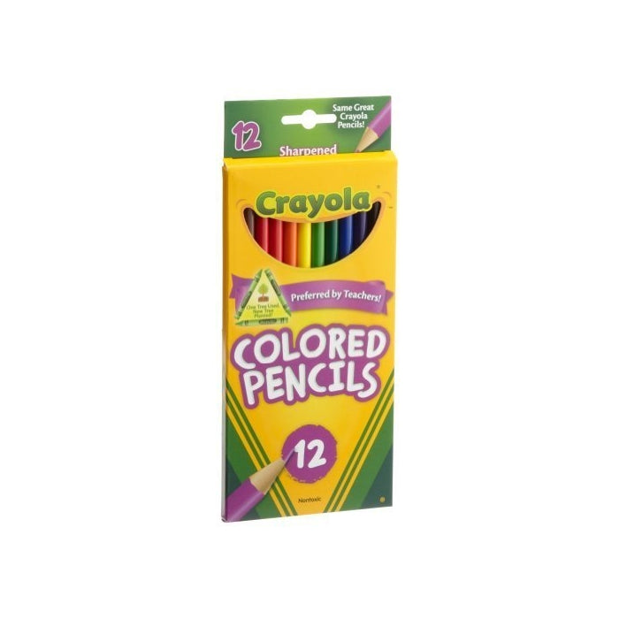 Crayola Long Colored Pencils, 12-Count, Pack of 12, Assorted Colors