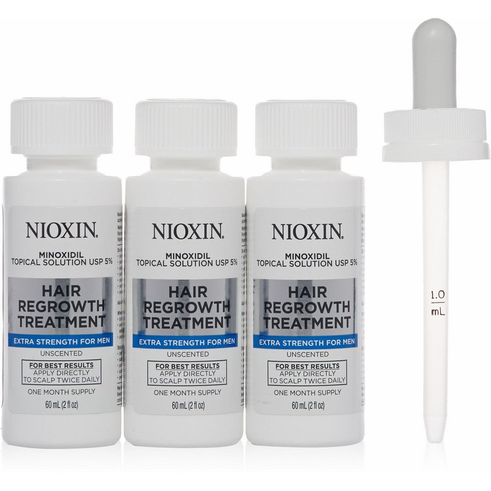 Nioxin Minoxidil 5% Hair Regrowth Treatment Extra Strength for Men,6 ...